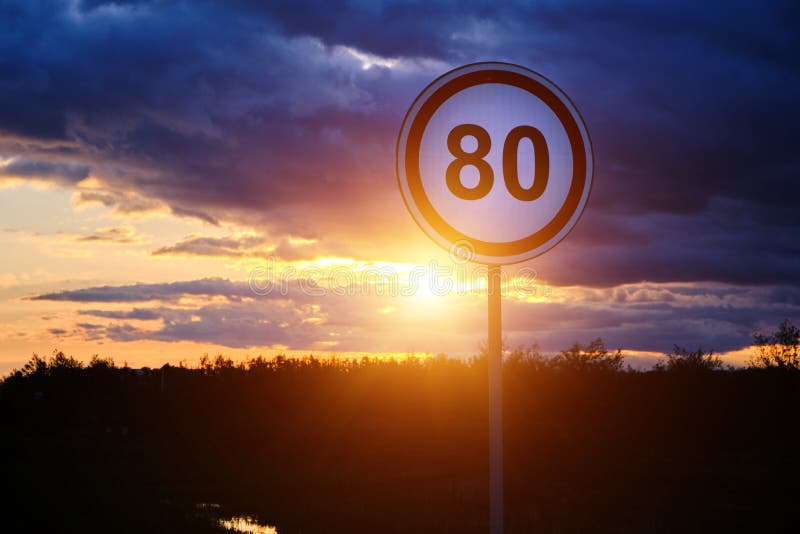 80 Km H Speed Limit Sign Stock Photos - Free & Royalty-Free Stock ...
