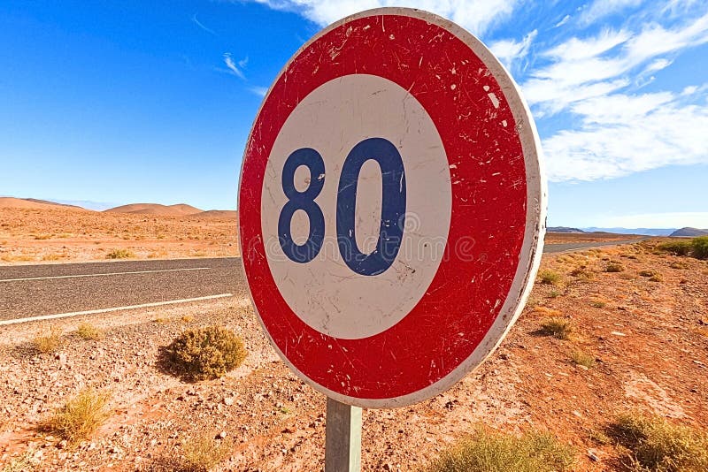 Speed Limit 80 Sign stock photo. Image of road, limit - 338236726