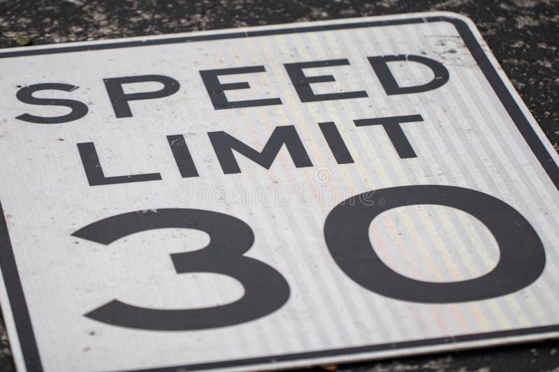 Speed Limit 30 Sign stock photo. Image of notice, hour - 317969550