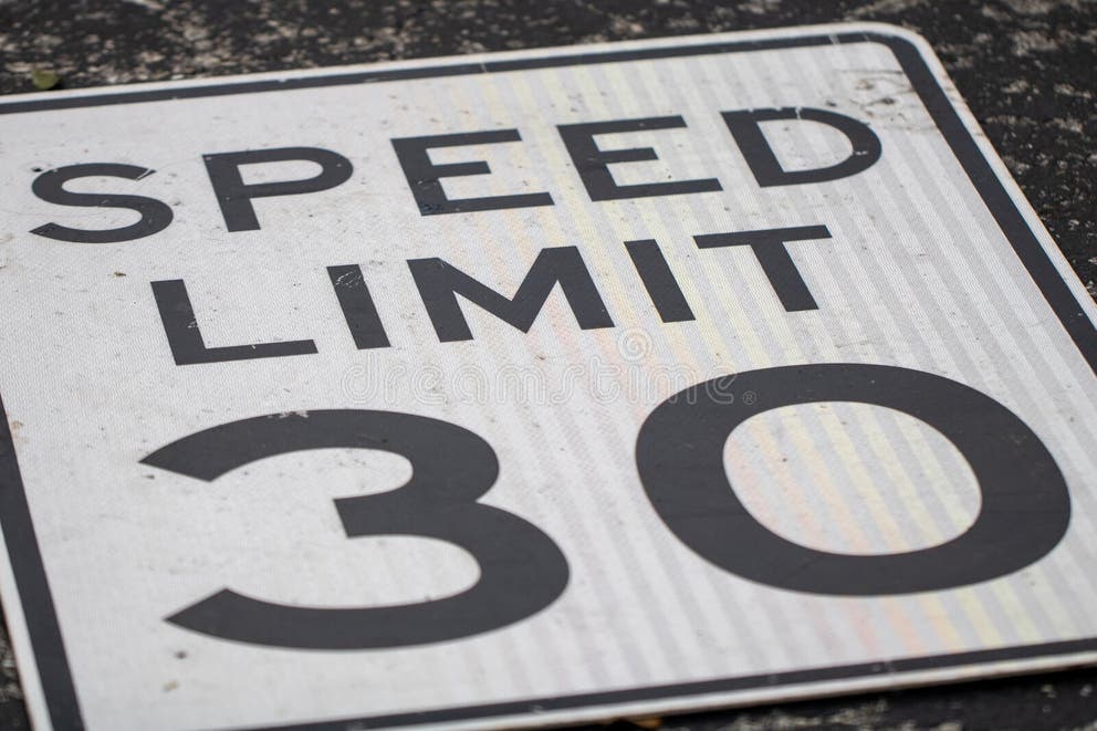 Speed Limit 30 Sign stock photo. Image of notice, hour - 317969550