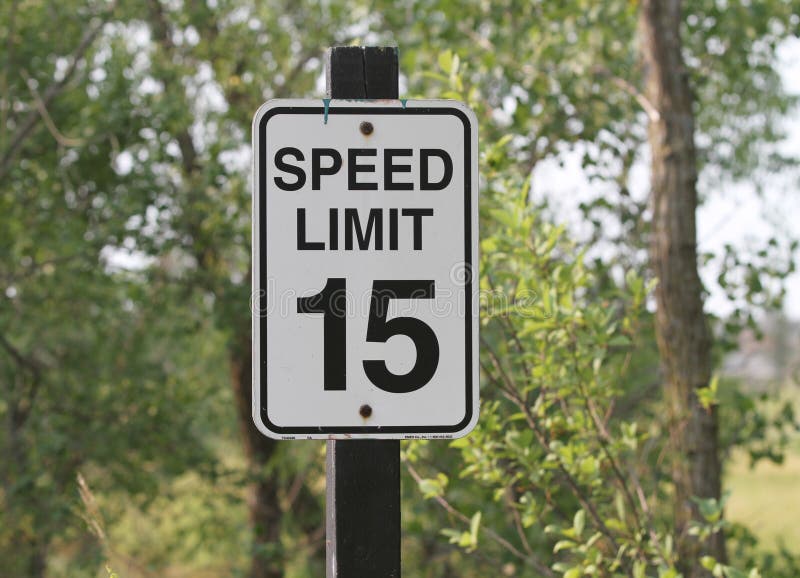 Speed Limit 15 Sign stock image. Image of limit, police - 43017657