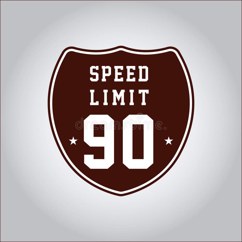 Speed Limit 90 Sign. Vector Illustration Decorative Design Stock Vector ...