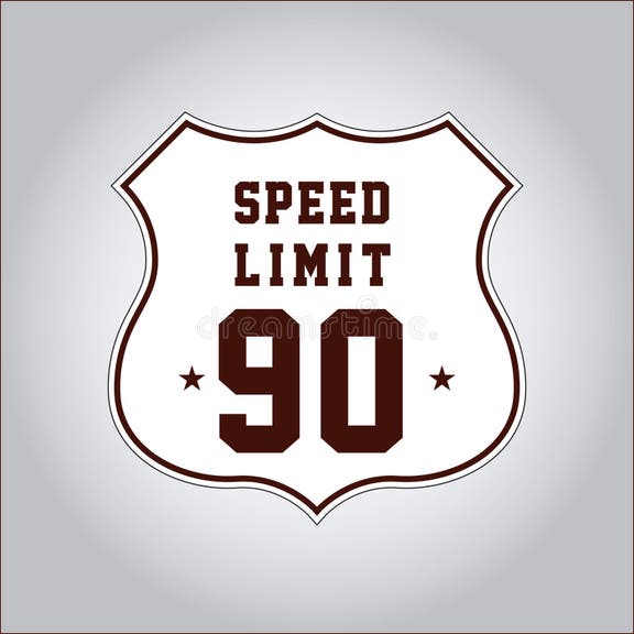 Speed Limit 90 Sign. Vector Illustration Decorative Design Stock Vector ...
