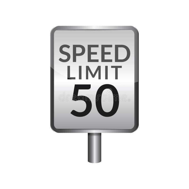 Speed Limit 55 Sign. Vector Illustration Decorative Design Stock Vector ...