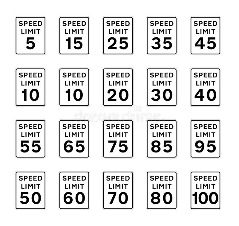 Speed Limit Signs Information Illustration Stock Illustration ...