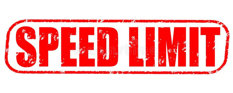Speed Limit Stamp on White Background Stock Illustration - Illustration ...