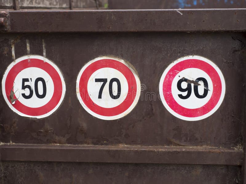 Speed limit stickers stock image. Image of travel, ninety - 90814449