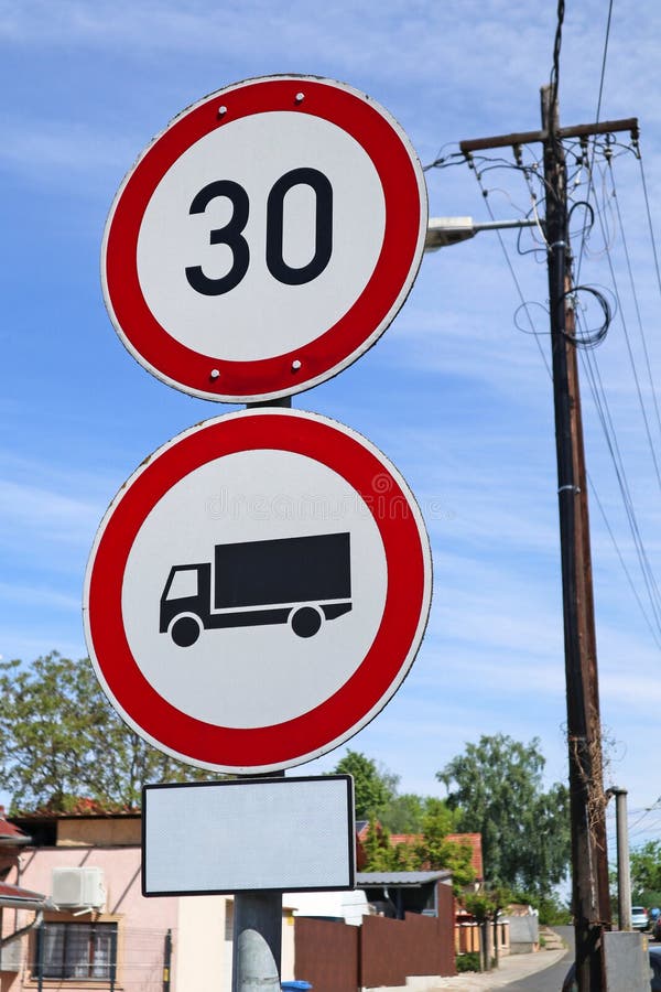 Speed Limit and Dead End Traffic Signs Stock Image - Image of grass ...