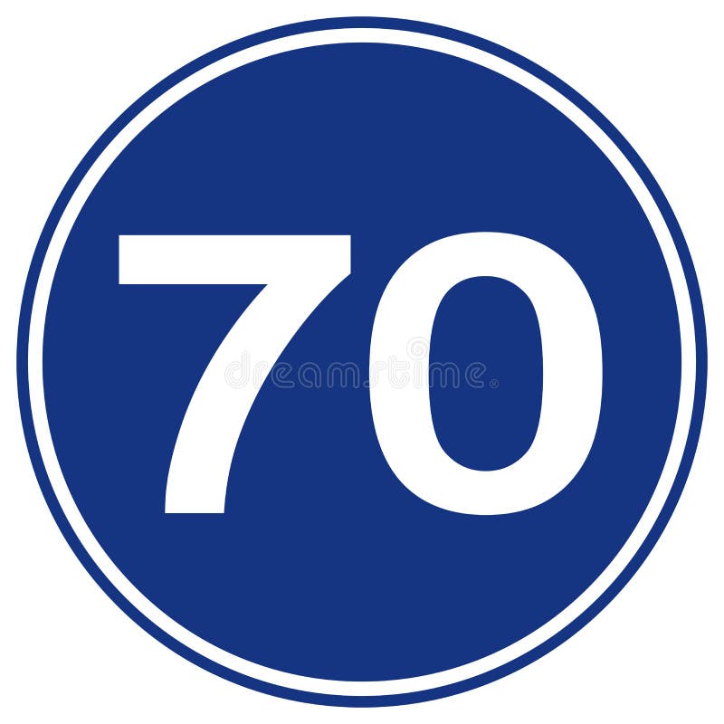 Speed Limit 70 Traffic Sign,Vector Illustration, Isolate on White ...