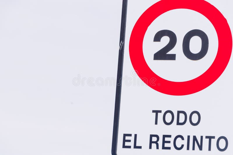 Speed-limiting Traffic Signal Copy Space Stock Image - Image of copy ...