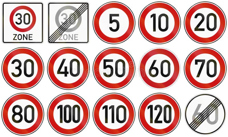 Speed Limits In Germany Stock Illustration - Image: 53763804