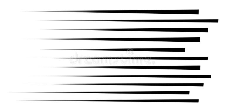 Speed Line Anime Fast Effect, Manga Horizontal Motion Strips. Comic ...