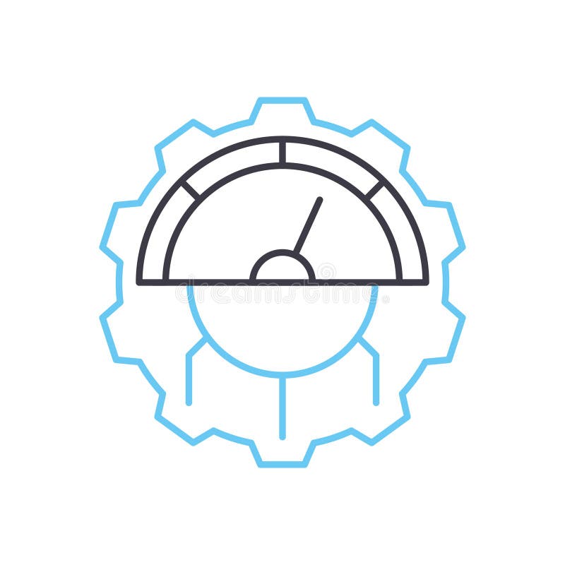 Speed Line Icon, Outline Symbol, Vector Illustration, Concept Sign ...