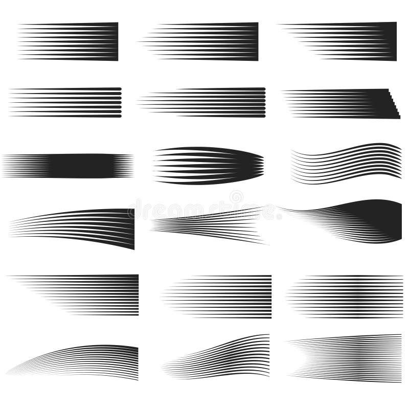Horizontal Motion Speed Lines for Comic Book Stock Vector ...