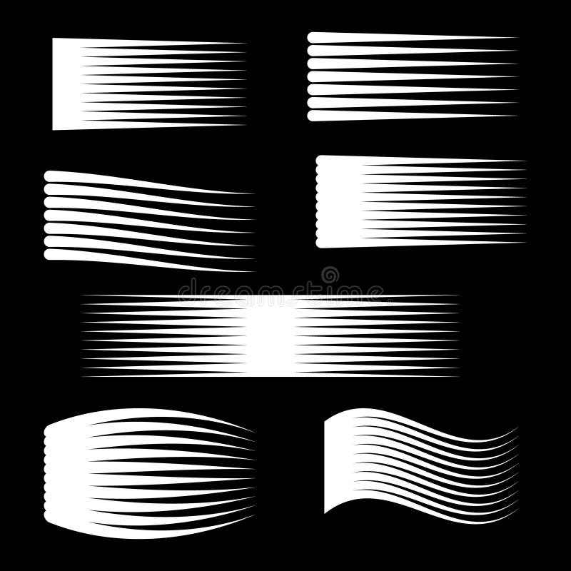 Speed Line Set. Horizontal Motion Effect. Vector Stock Vector ...