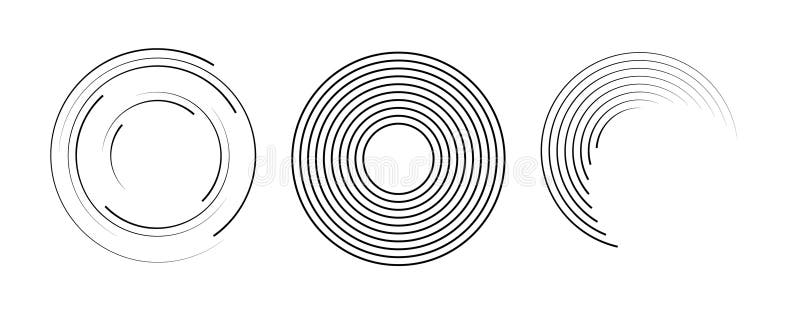 Speed Lines in Circle Form. Radial Speed Lines in Circle Form. Black ...
