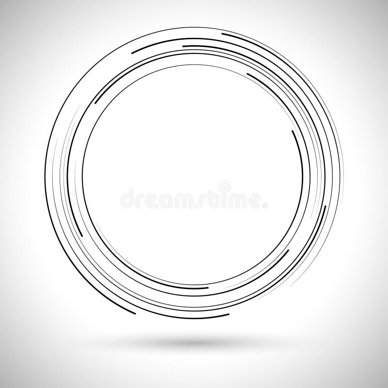 Speed Lines in Circles. EPS10 Vector Illustration. Round Logo or Icon ...