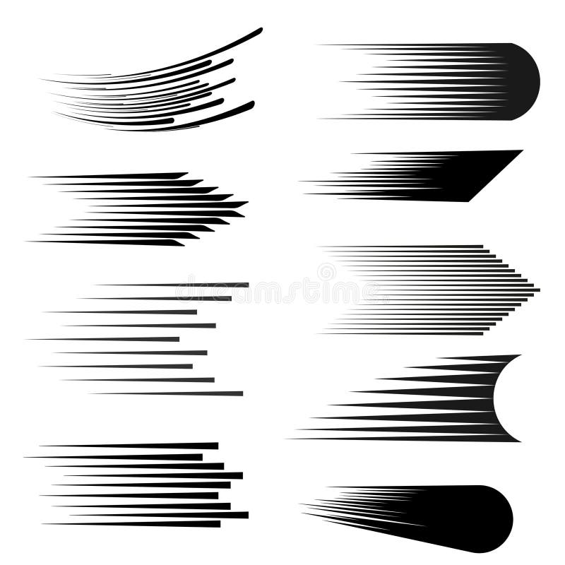 Speed Lines: Fast Motion Lines, Quick Action Effect, Dynamic Sport ...