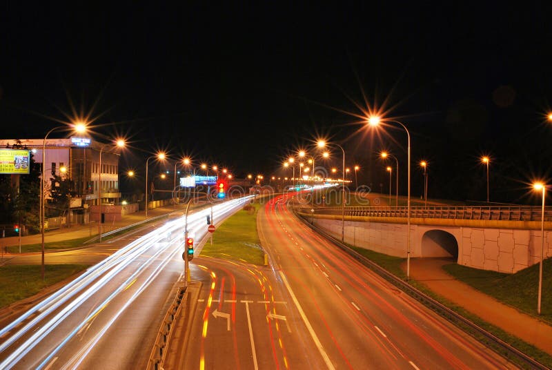 Speed Lines on the Highway in Warsaw Editorial Stock Photo - Image of ...