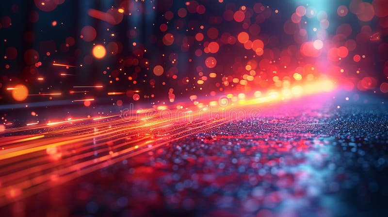 Speed Lines Illuminate the Ground, Creating Stunning Visual Effect ...