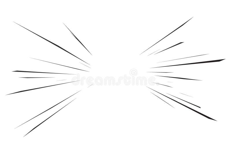 Speed Lines Manga Effect. Comic Motion Element. Radial Burst and Flash ...