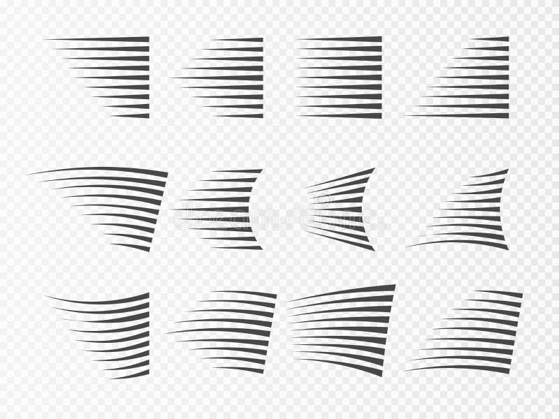 Speed Lines . Set of Motion Signs Stock Vector - Illustration of simple ...