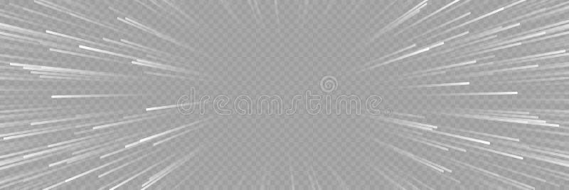 Speed Lines on a Transparent Background. White Sparks and Rays of Light ...