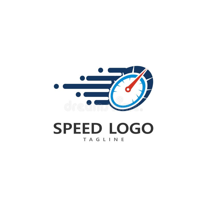 Speed Logo Design Vector Illustration Stock Vector - Illustration of ...