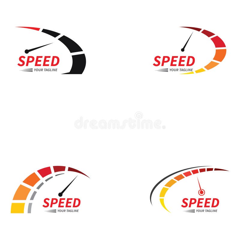Speed Logo Faster Template Vector Icon Illustration Design Stock Vector ...
