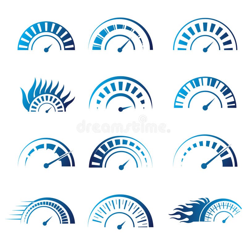 Speed Logo Icon Set Vector Symbol. Stock Vector - Illustration of icon ...