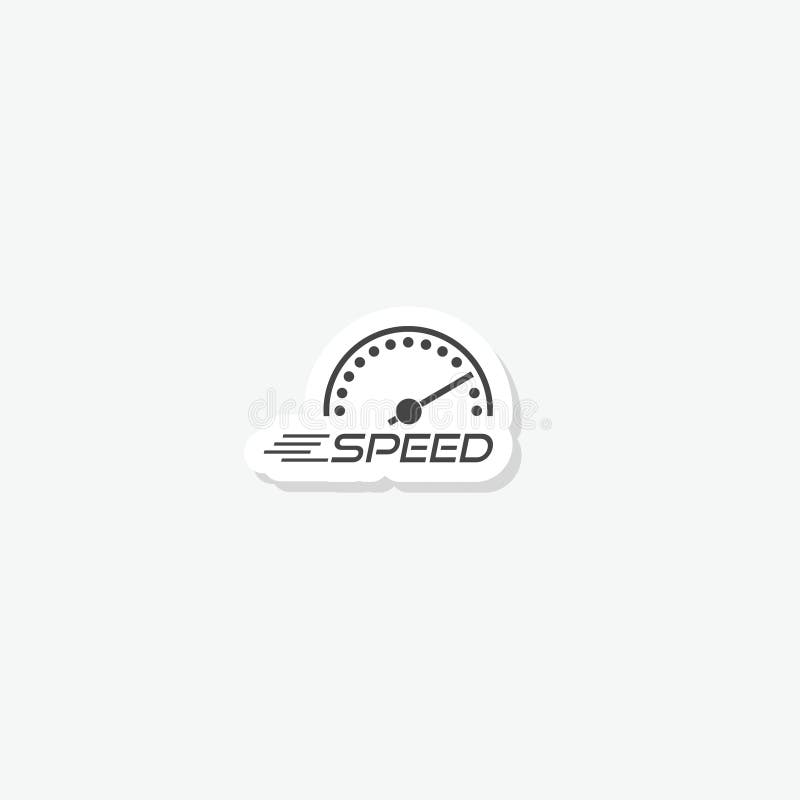 Speed Logo Icon Sticker Isolated on Gray Background Stock Vector ...