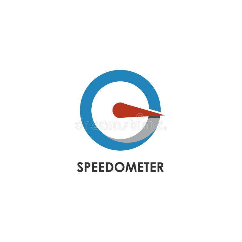 Speed Logo Design, Silhouette Speedometer Symbol Icon Vector Stock ...