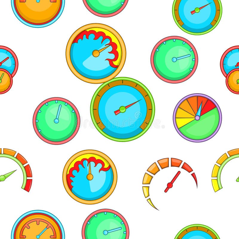 Speed Measurement Pattern, Cartoon Style Stock Vector - Illustration of ...