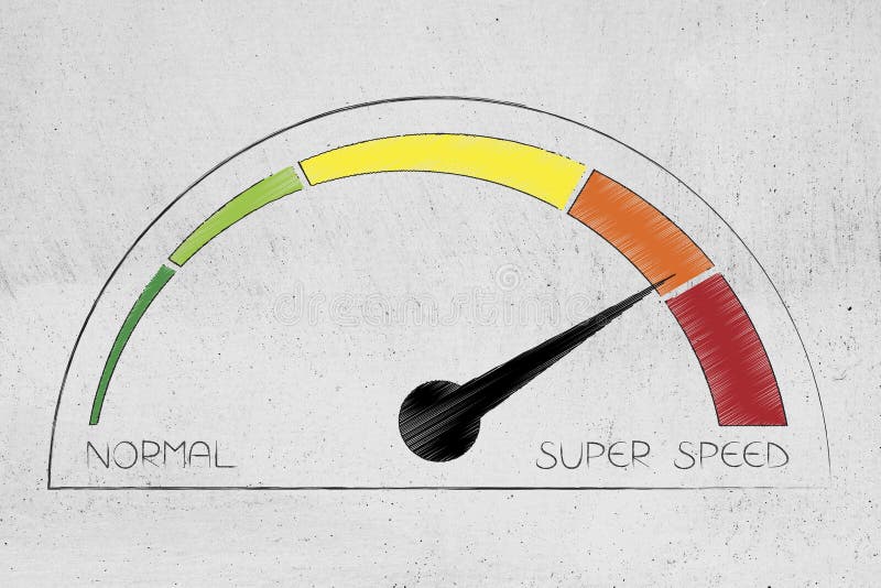 Speedometer - Going Too Fast Stock Illustration - Illustration of black ...