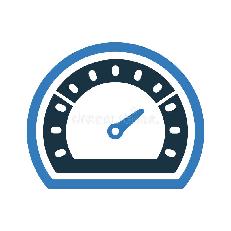 Speed Meter Icon, Speedometer Vector Graphics Stock Vector ...
