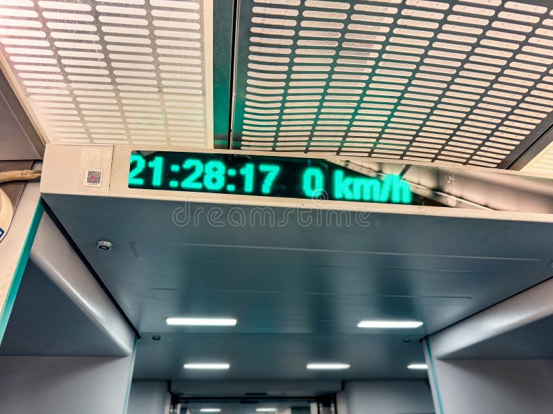 Speed Meter Inside a Magnetic Train in Shanghai, China Editorial Image ...