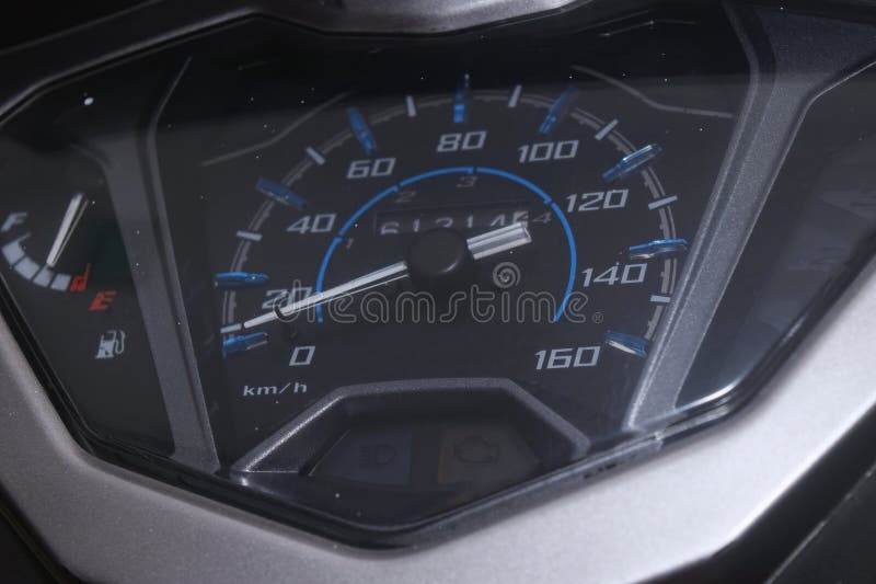 Speed Meter on Motorcycle is Used To Measure Speed Stock Photo - Image ...