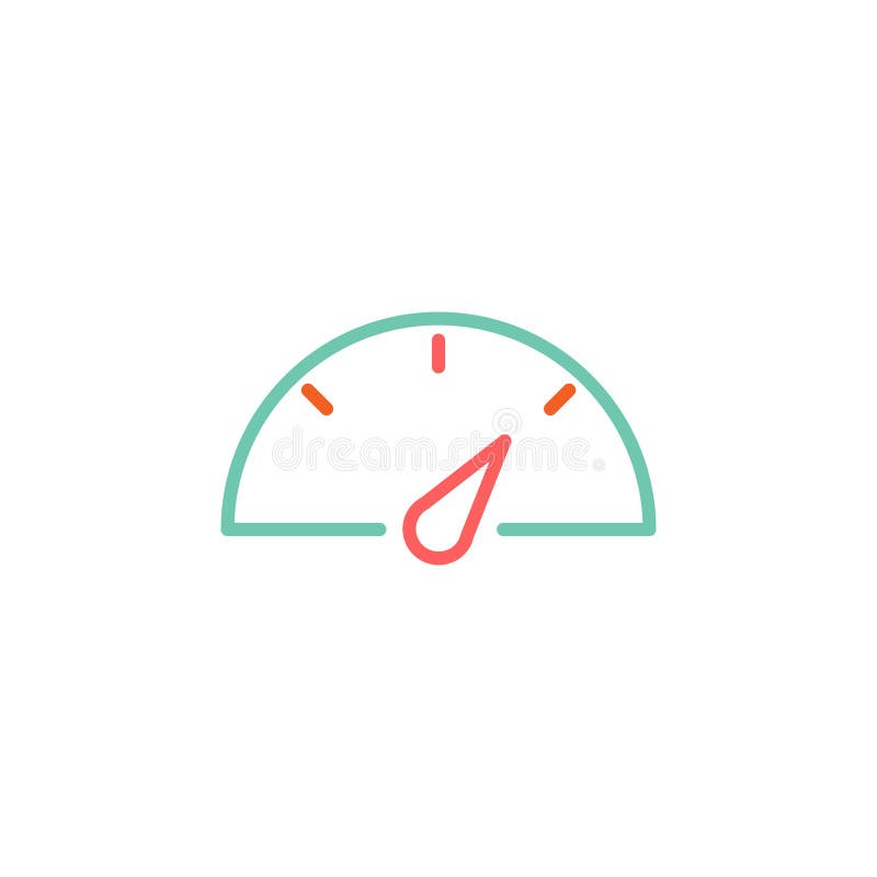 Speed Meter Vector Icon Logo Design Stock Vector - Illustration of dial ...