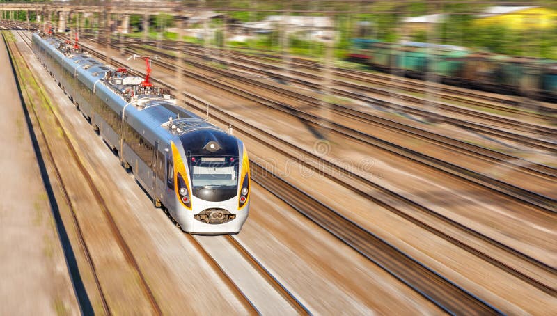 High speed train stock photo. Image of line, development - 69445368