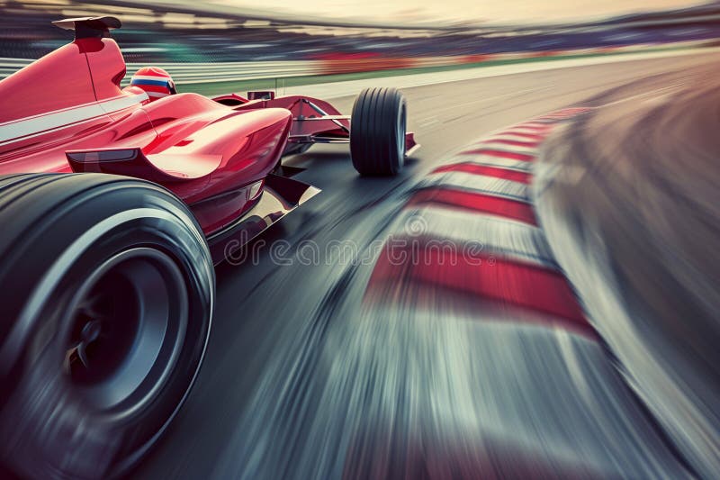 Speed and Motion Blur in a Formula 1 Race Stock Illustration ...