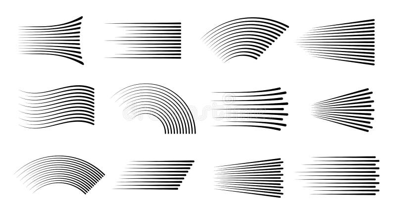 Speed Motion Lines, Fast Effect of Line Patterns Stock Vector ...