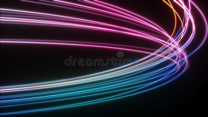 Speed Motion on Night,neon Light Wave Motion,Abstract Image of Future ...