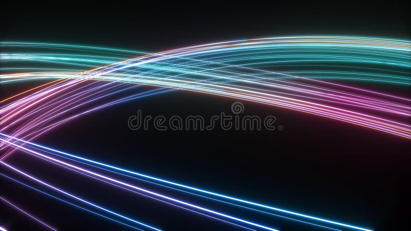 Speed Motion on Night,neon Light Wave Motion,Abstract Image of Future ...