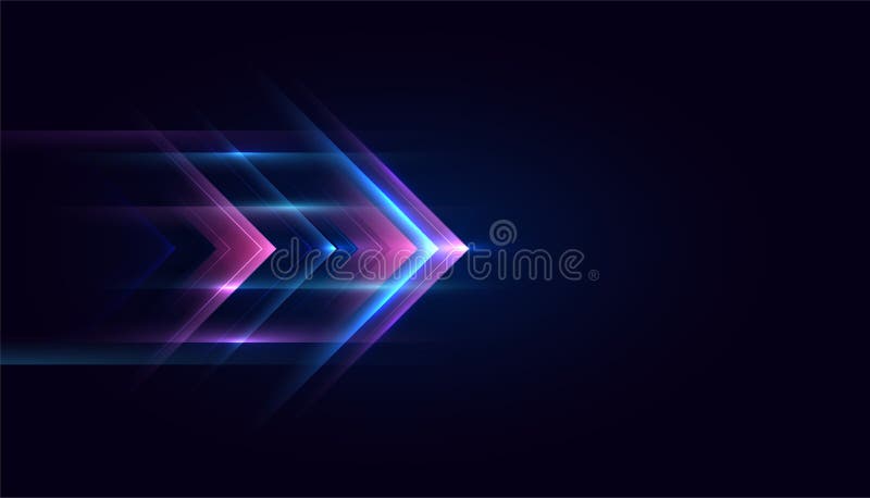 Dynamic Arrows Movement Technology Pattern for Banner Stock Vector ...