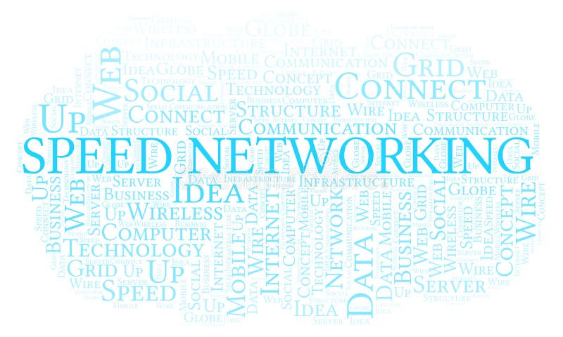 Speed Networking Word Concepts Blue Banner Stock Vector - Illustration ...