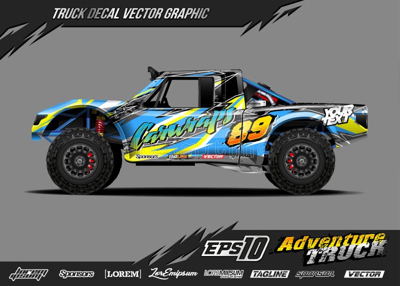 Speed Off Road Truck Decal Designs Stock Vector - Illustration of ...