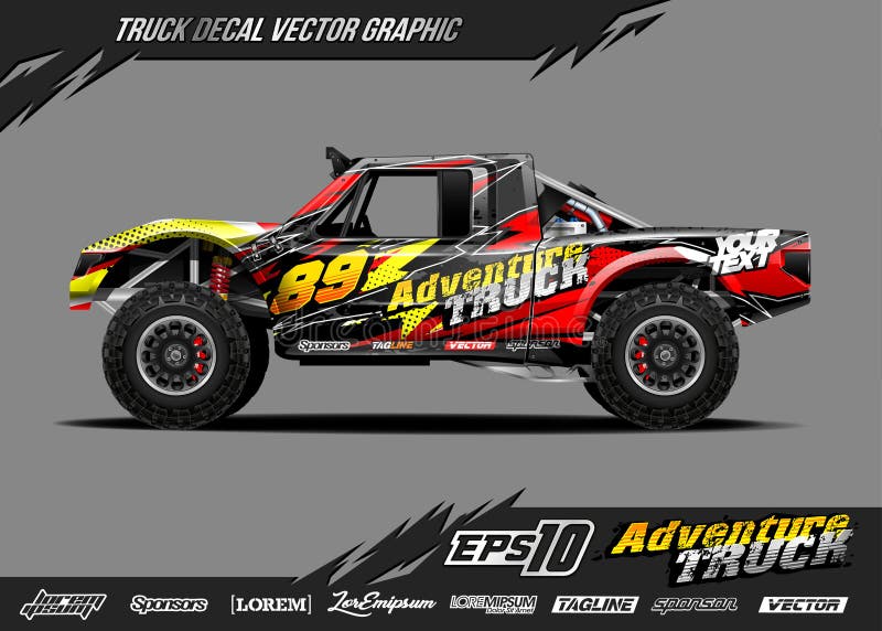 Speed Off Road Truck Decal Designs Stock Vector - Illustration of speed ...
