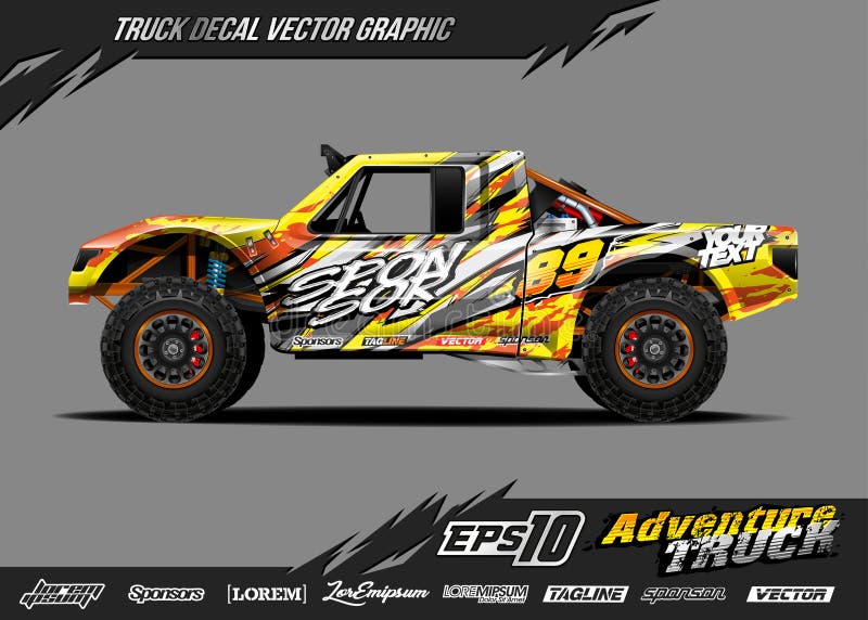 Speed Off Road Truck Decal Designs Stock Vector - Illustration of speed ...