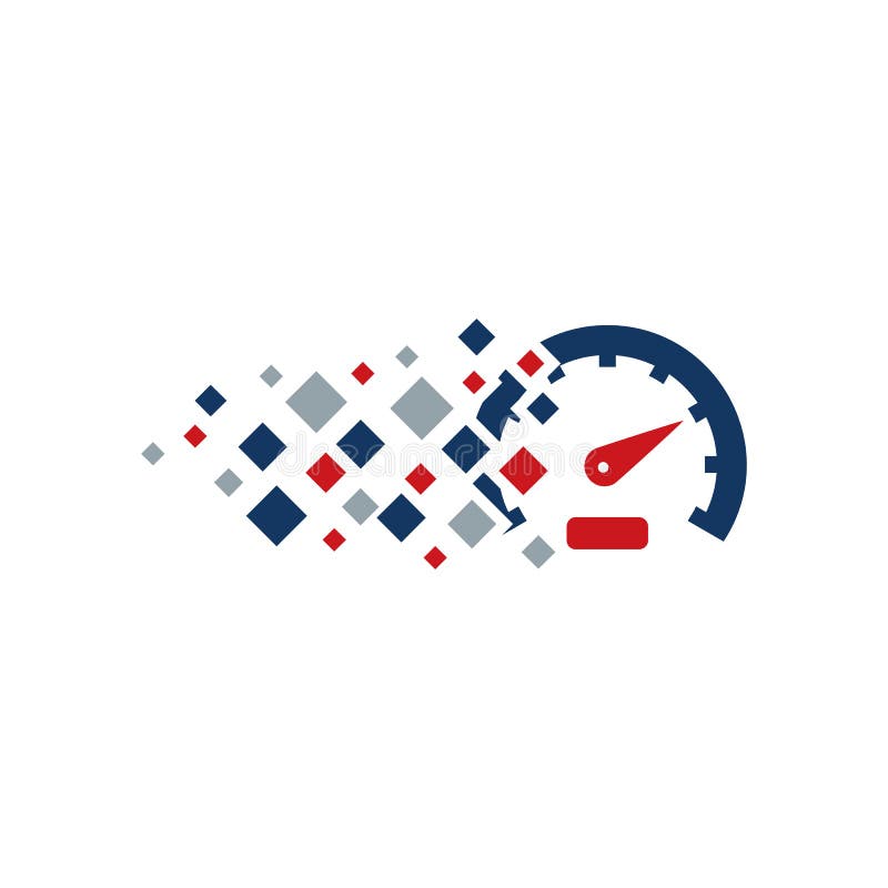 Speed Pixel Logo Icon Design Stock Vector - Illustration of power ...