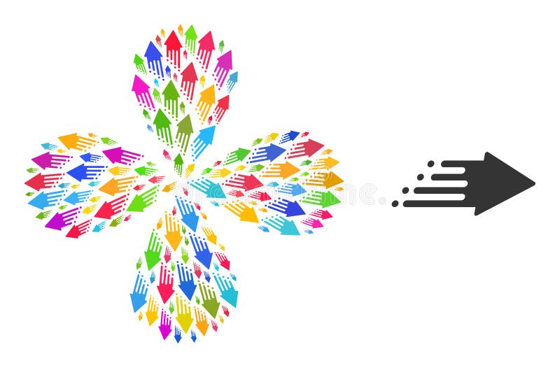 Speed Process Icon Multi Colored Rotation Stream Stock Vector ...